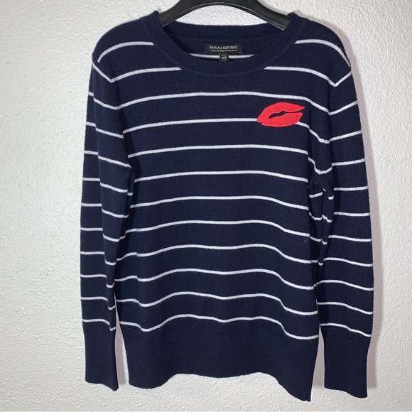 Banana Republic | Sweaters | Banana Republic Merino Wool Navy Blue ...